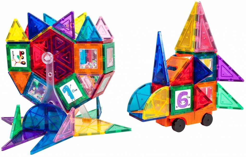 PICASSO TILES : 120PCS MAGNETIC BUILDING BLOCK SET (1 CAR INCLUDED ...