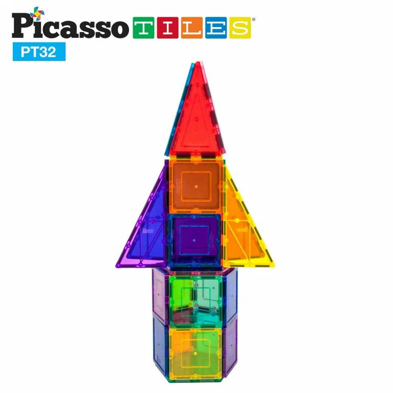 PICASSO TILES : 32PCS MAGNETIC BUILDING BLOCK SET – KIDOODLE