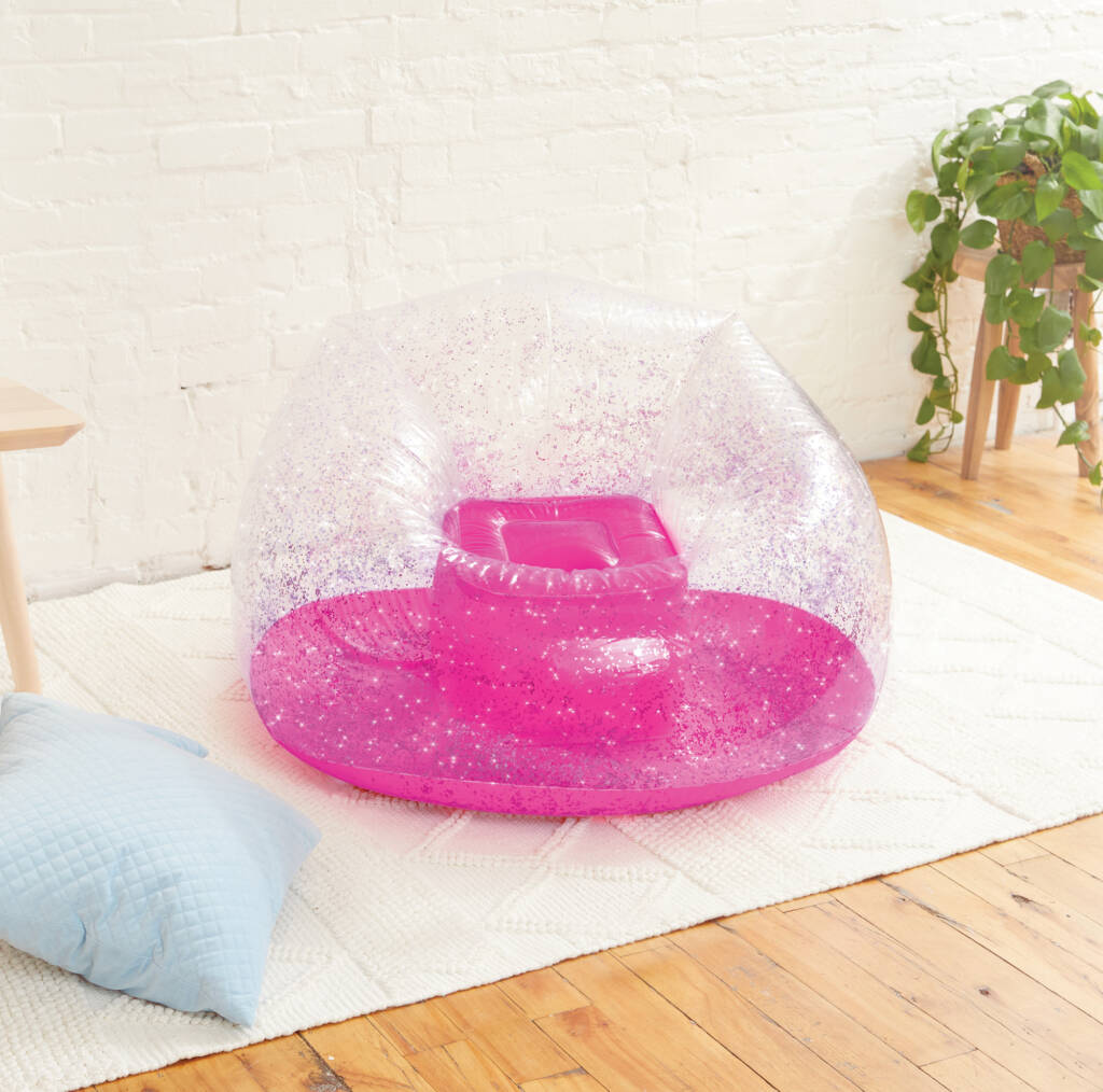 Pink Glitter Confetti Inflatable Chair – KIDOODLE